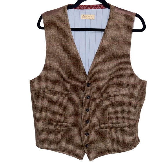 J. Crew | Suits & Blazers | J Crew Moon Vest Mens Large Wool Check ...